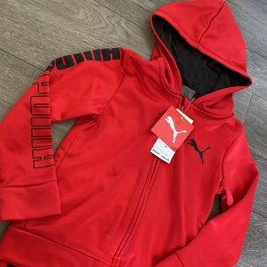 Puma | Matching Sets | Puma 2 Piece Toddle Set Red Hooded Jacket And ...